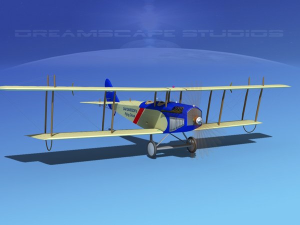 cockpit curtiss jenny 3d model