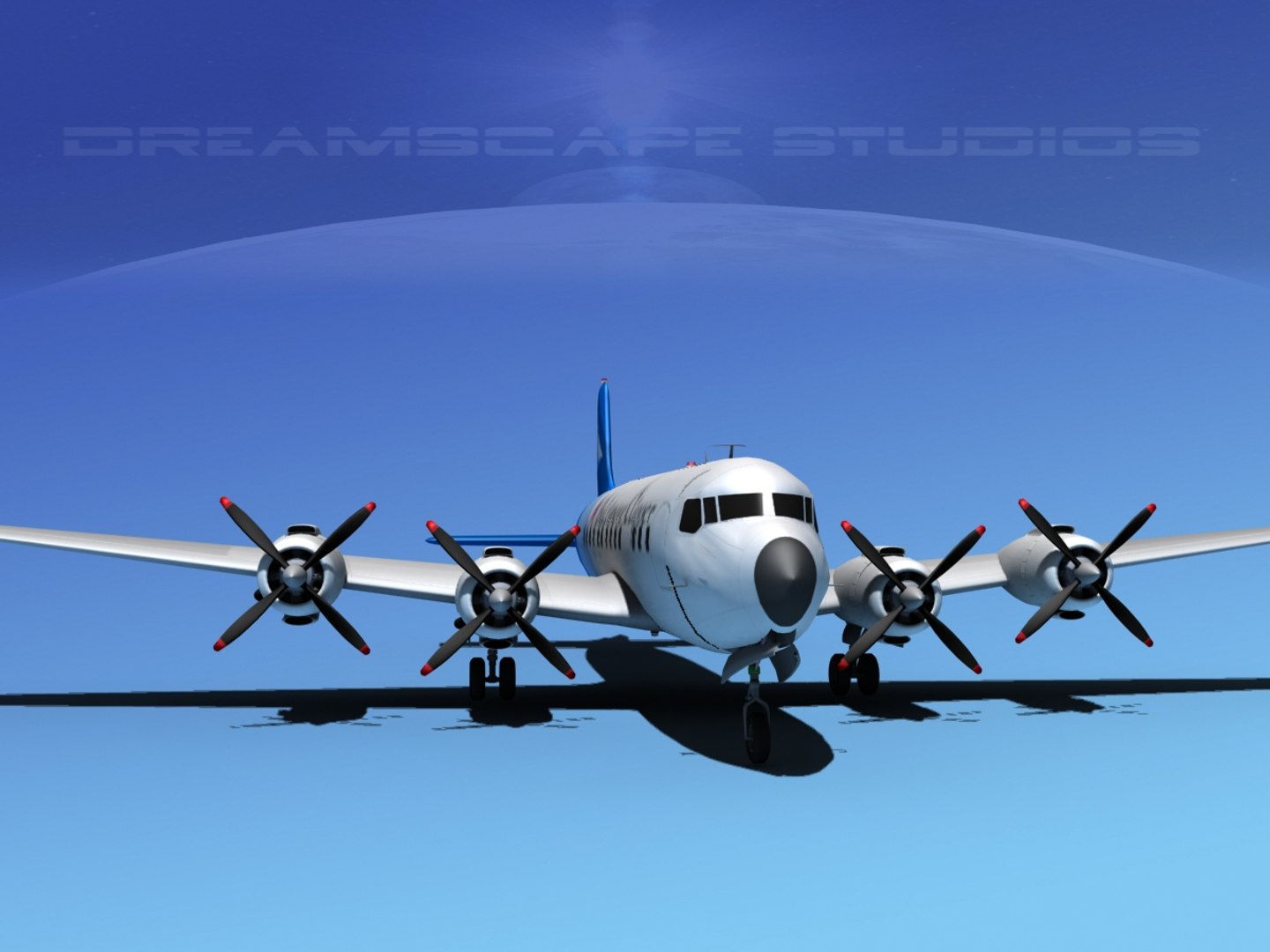 3d Douglas Dc-7c Dc-7