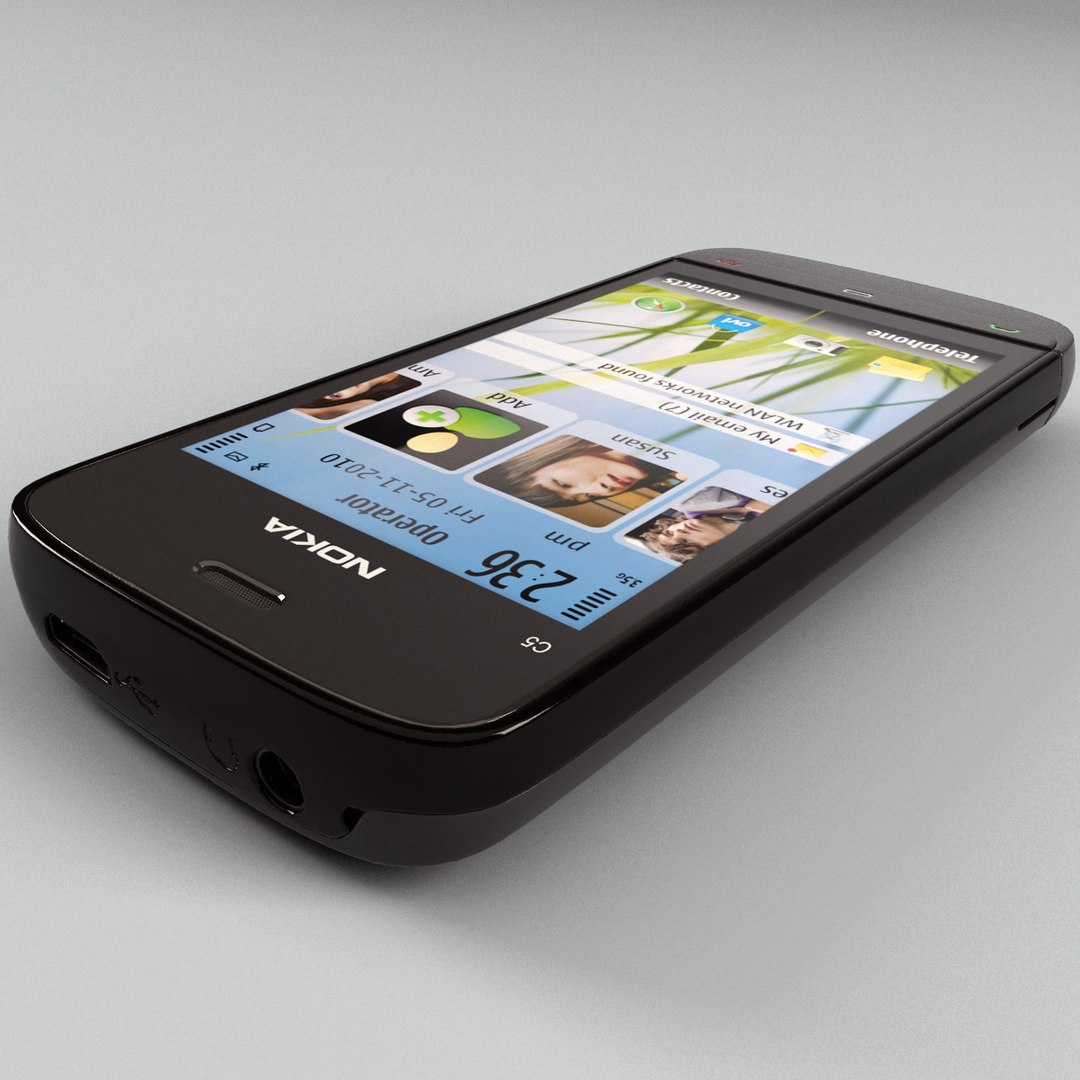 3d nokia c5-03 black