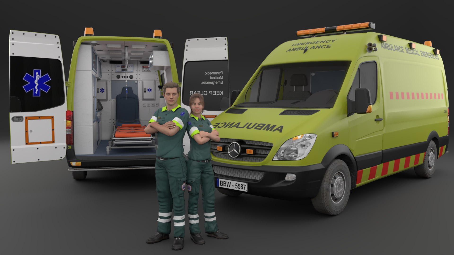 3D Model Paramedic Teams Rigged - TurboSquid 2256324
