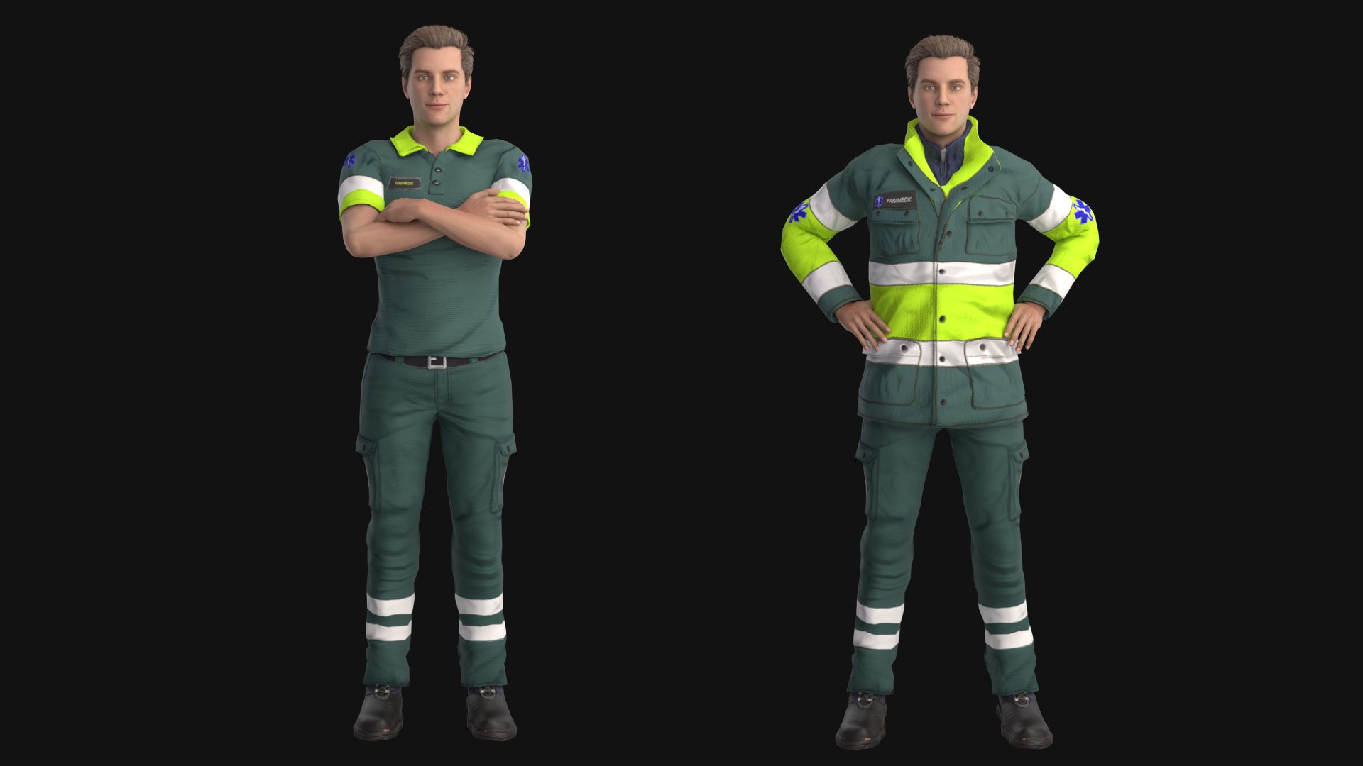 3D Model Paramedic Teams Rigged - TurboSquid 2256324