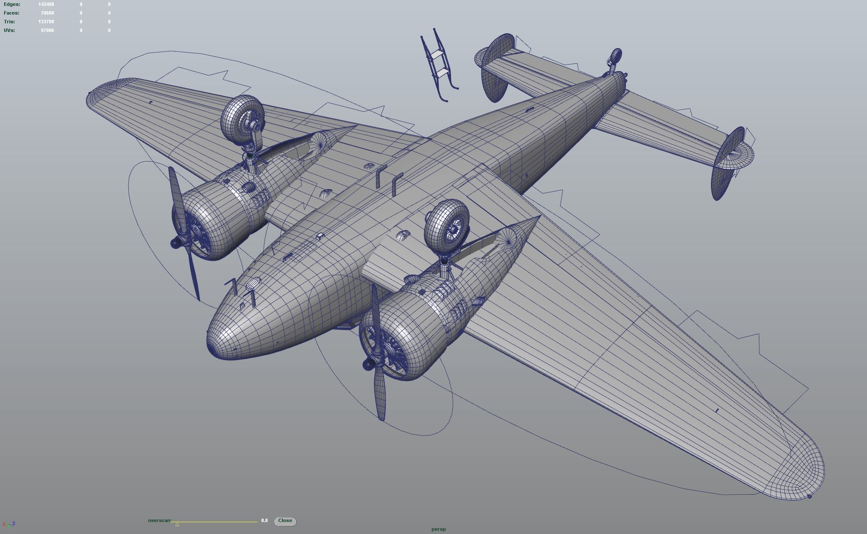 3d Lockheed Electra 12a