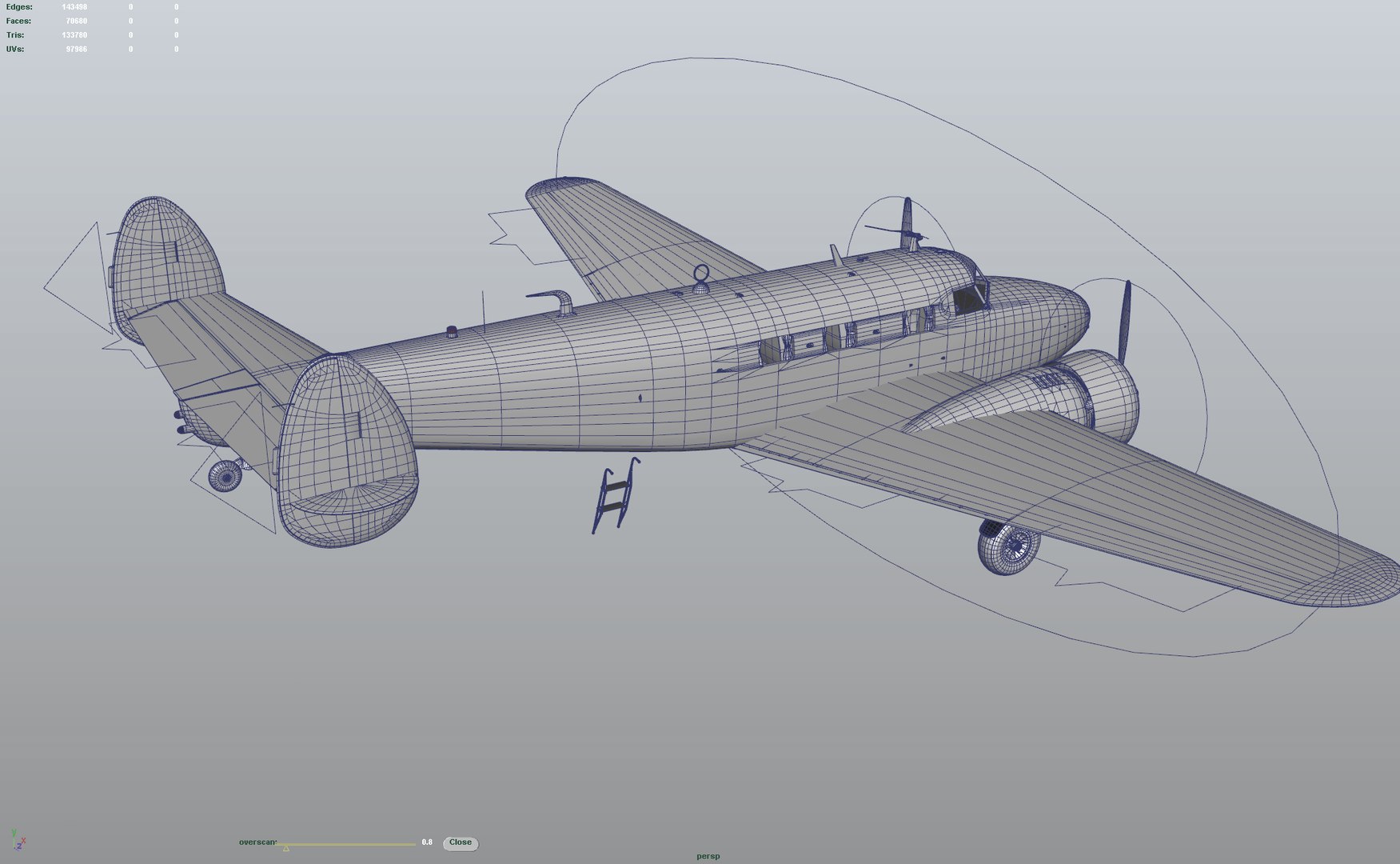 3d Lockheed Electra 12a