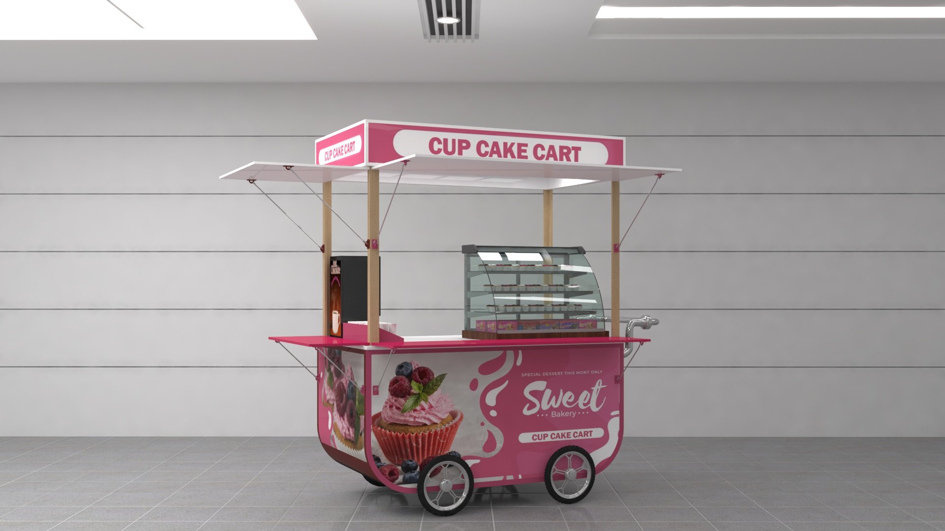 Cafe Cart 3d Model Model - TurboSquid 2155990