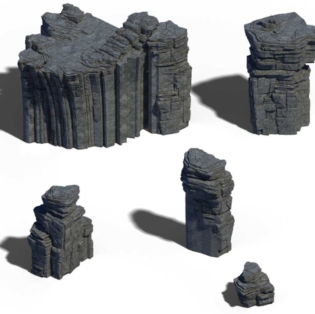 3D Stone Rocks Mountains Model - TurboSquid 1224283