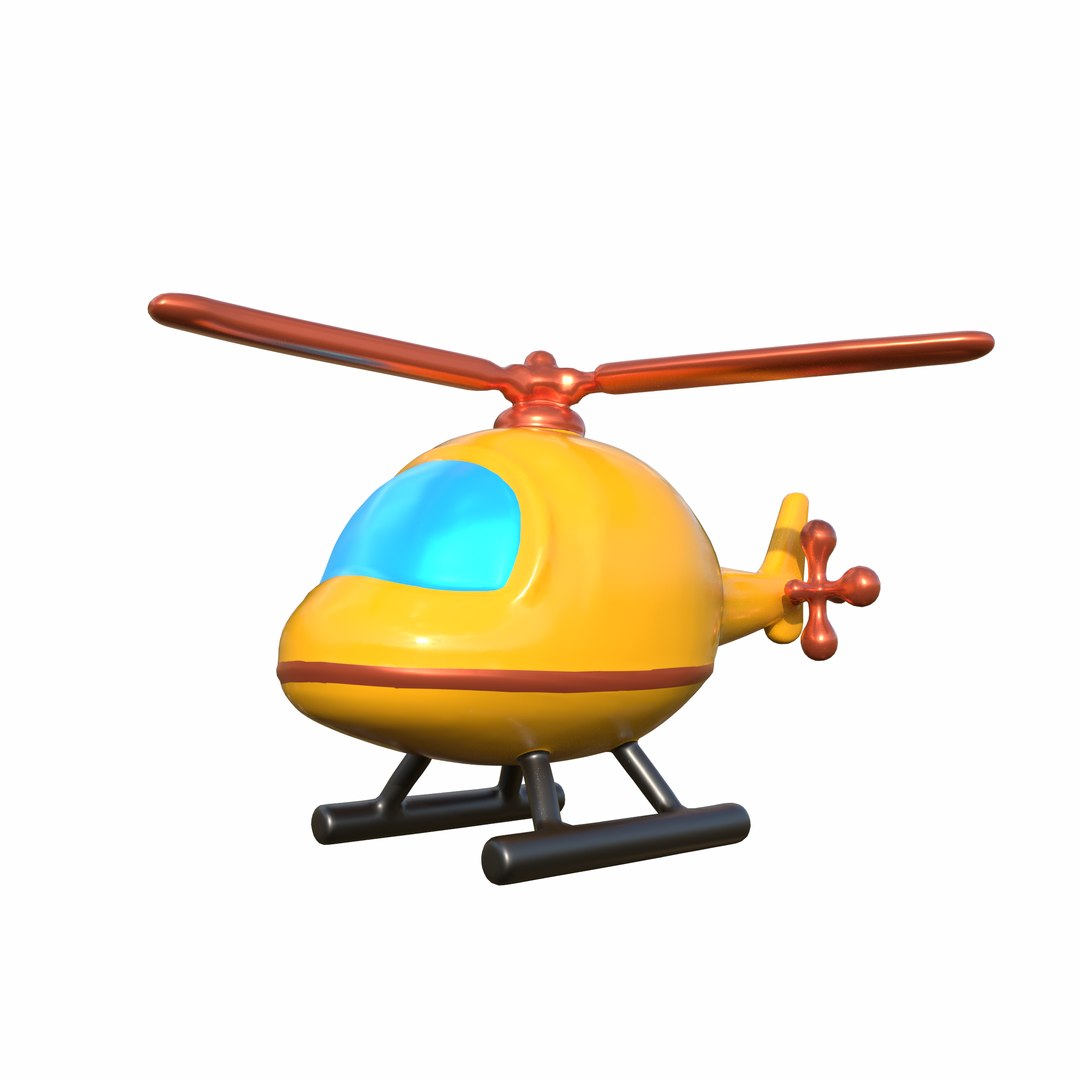 Cartoon Helicopter 3D Model - TurboSquid 2328891