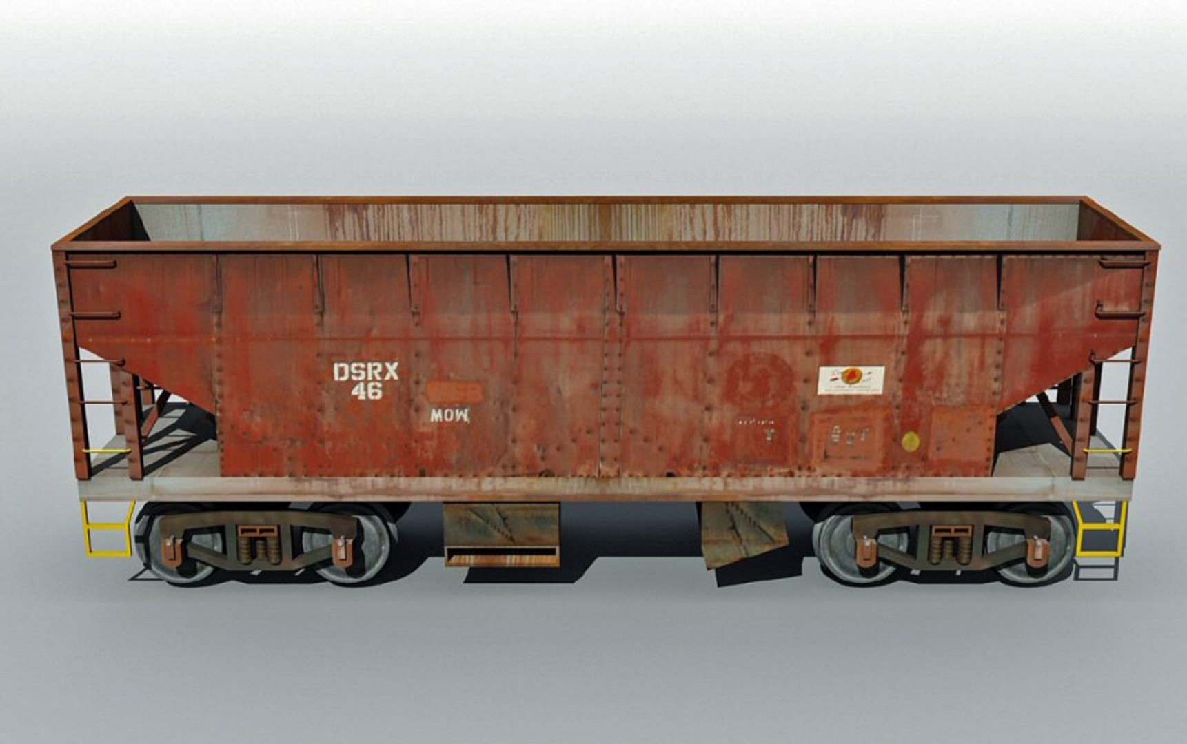 Hopper Railcar 3d 3ds