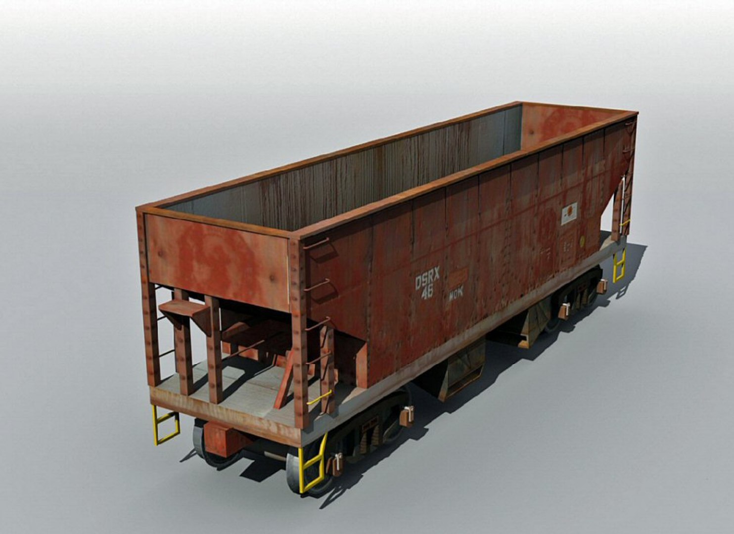 Hopper Railcar 3d 3ds