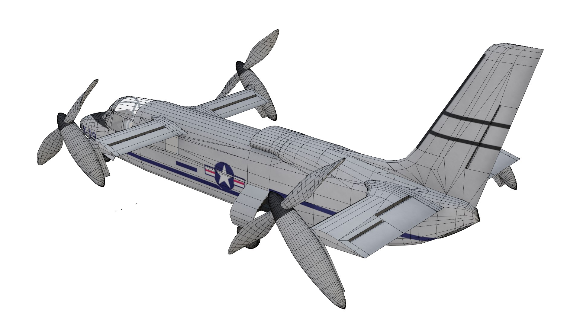 Curtiss Wright X-19 3D Model - TurboSquid 2349795