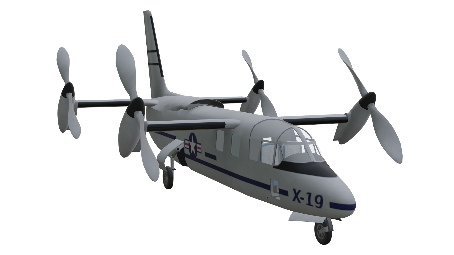 Curtiss Wright X-19 3D Model - TurboSquid 2349795