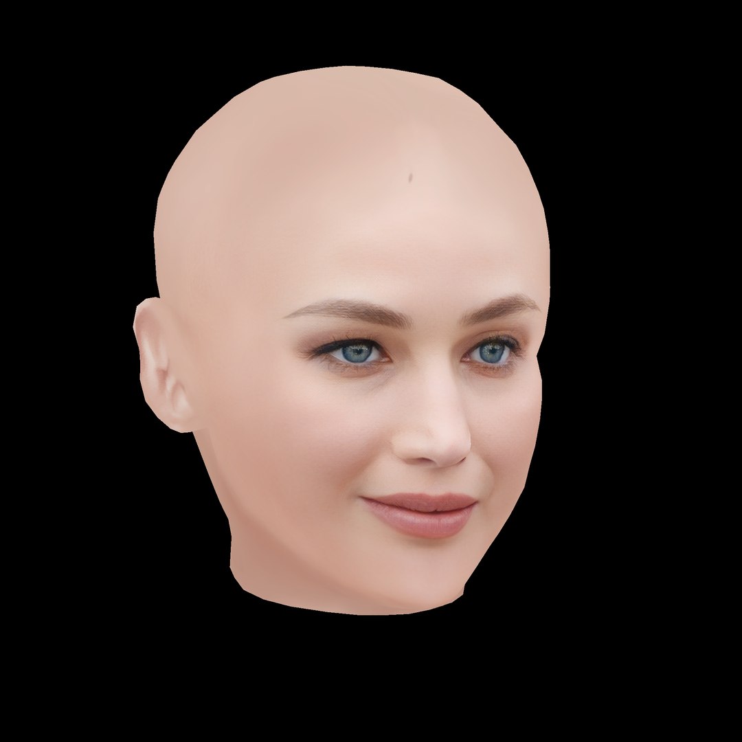 Jennifer Lawrence Head - Low Poly Head For Game - No Hair 3D - TurboSquid 2199687