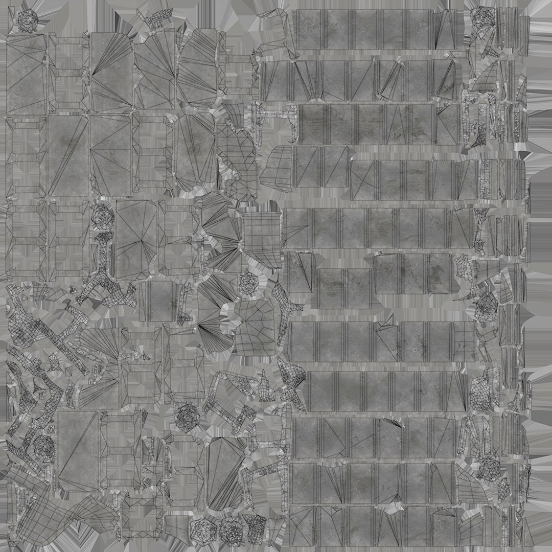 Concrete Block Debris Set 3D model - TurboSquid 2134786