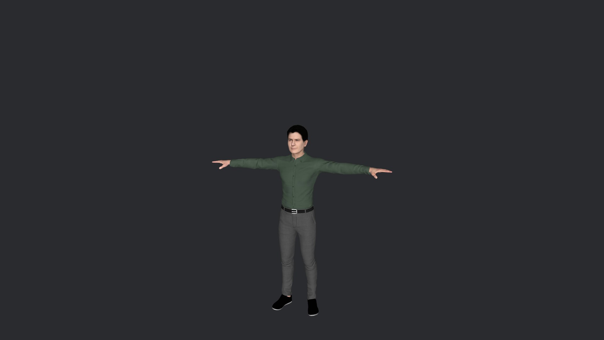3D Charlie Sheen Hyper Realistic Full Body Fully Rigged 3D Character ...