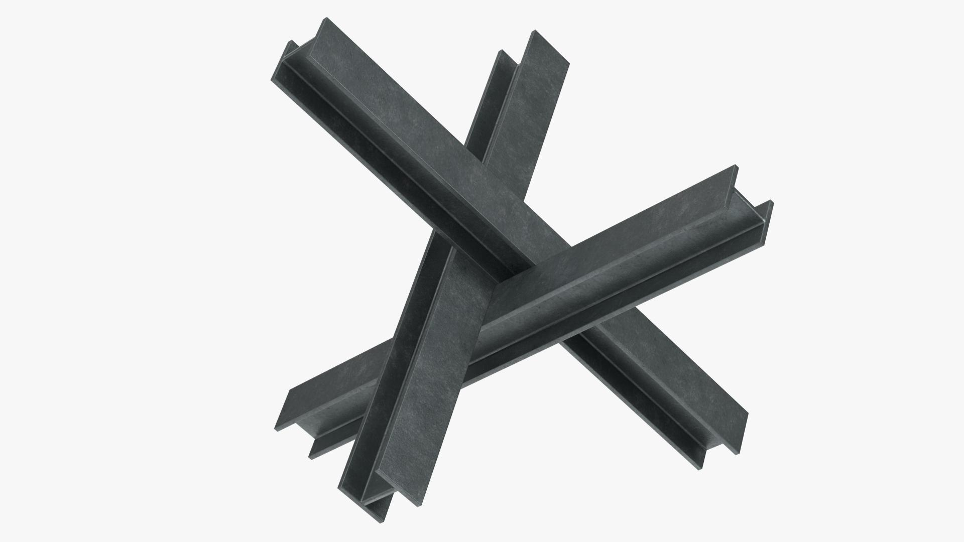 3D Czech Hedgehog Anti-tank Obstacle 3 - TurboSquid 2121157