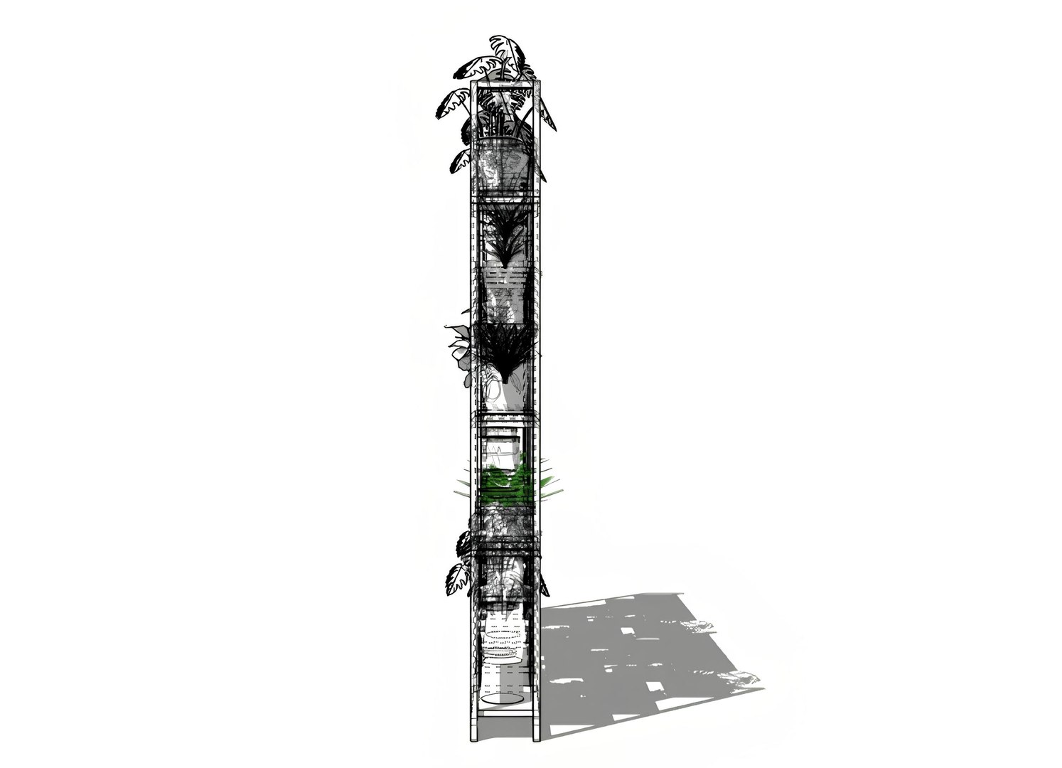 Shelf For Ornamental Plants 3D Model - TurboSquid 2187764