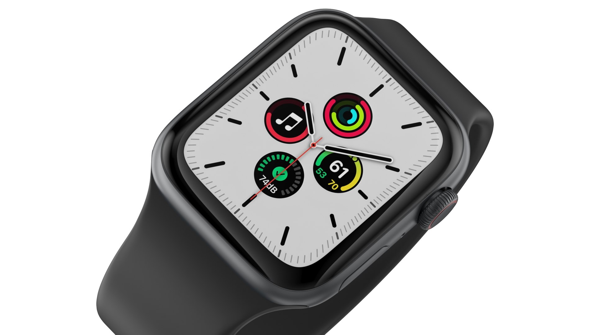 Apple Watch SE Black 3D - TurboSquid 2080683