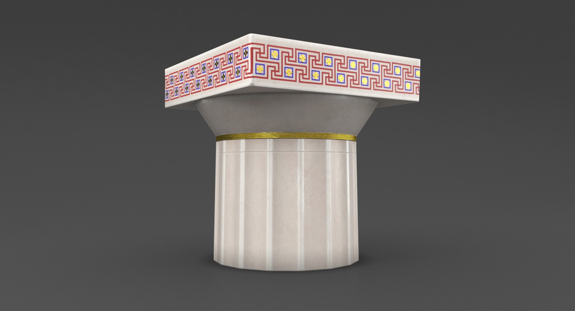 Doric Order Column Polychromy 3D Model - TurboSquid 1390789