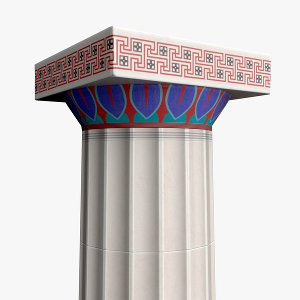 Doric order column polychromy 3D model - TurboSquid 1390789