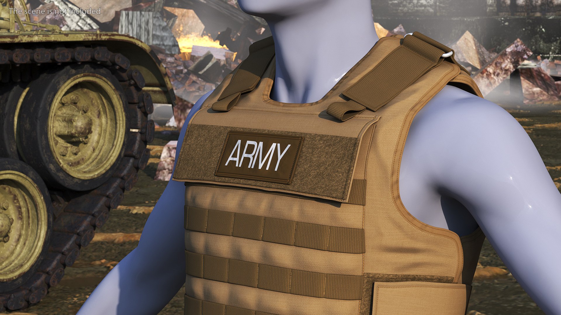 Desert Army Body Armor Carrier Model - TurboSquid 2097776