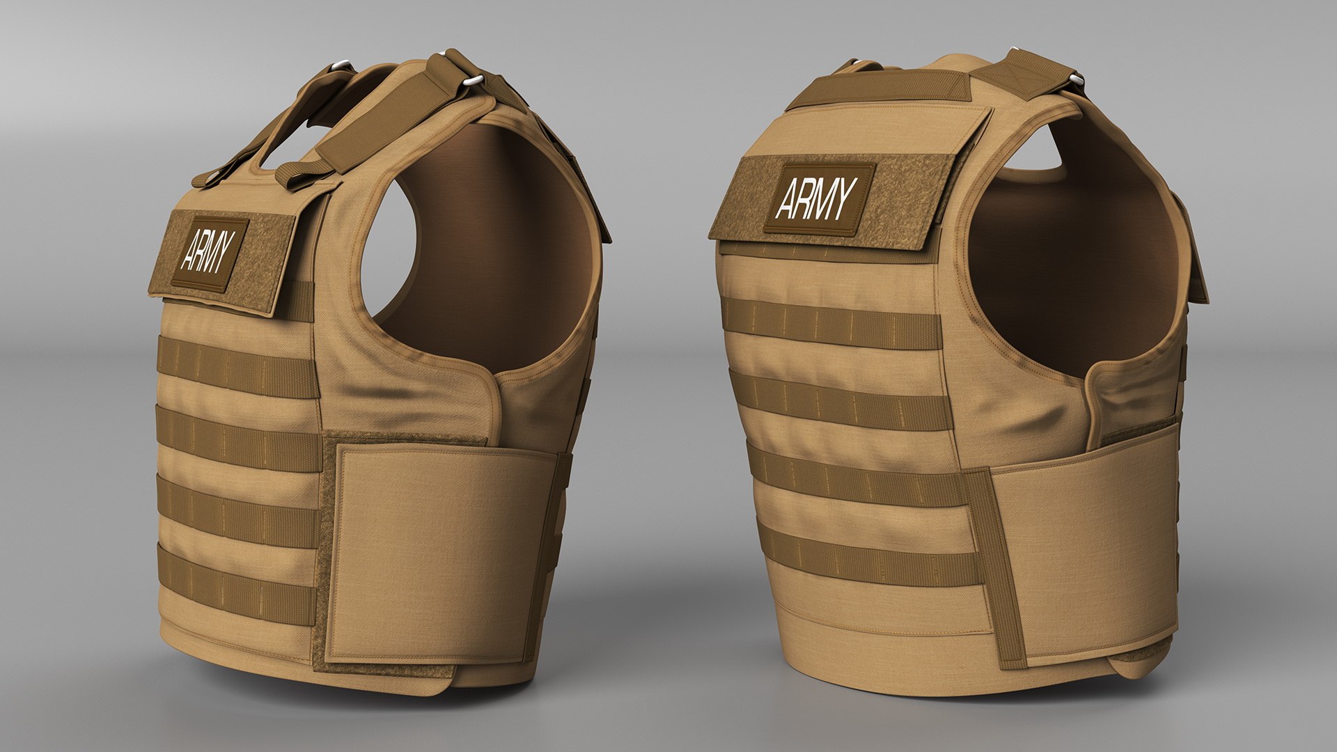 Desert Army Body Armor Carrier Model - TurboSquid 2097776