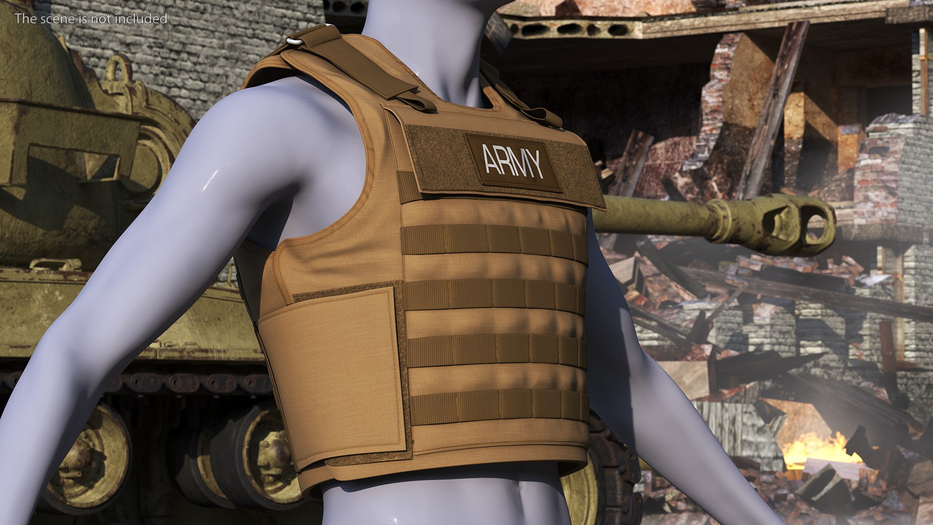 Desert Army Body Armor Carrier Model - TurboSquid 2097776