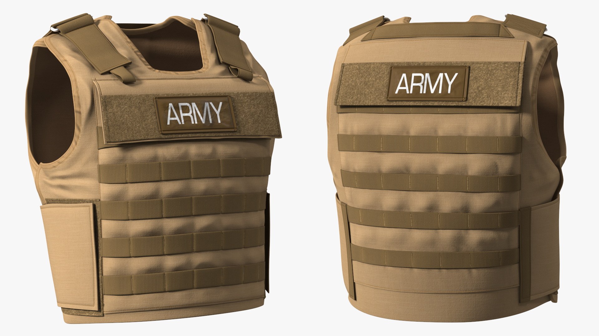 Desert Army Body Armor Carrier Model - TurboSquid 2097776