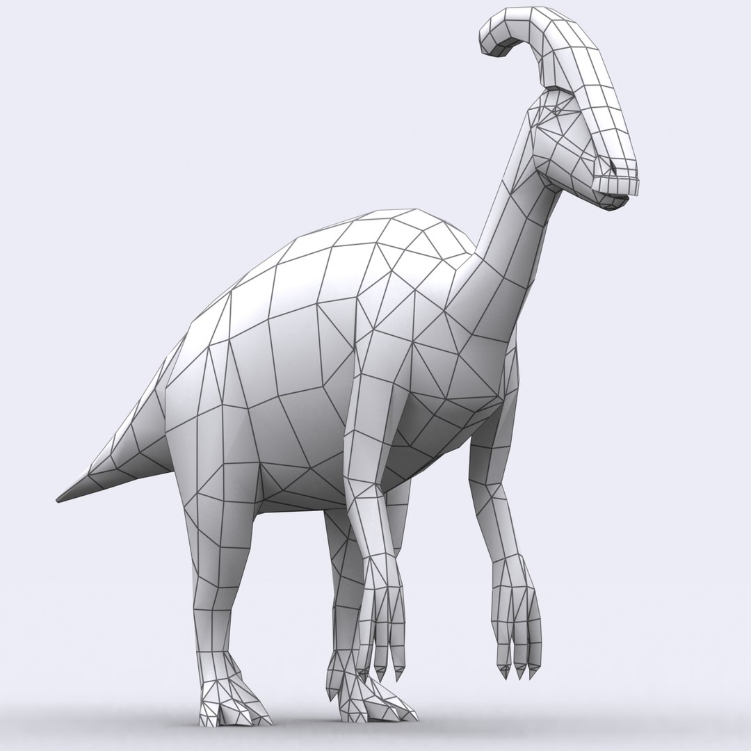 3d model - parasaurolophus