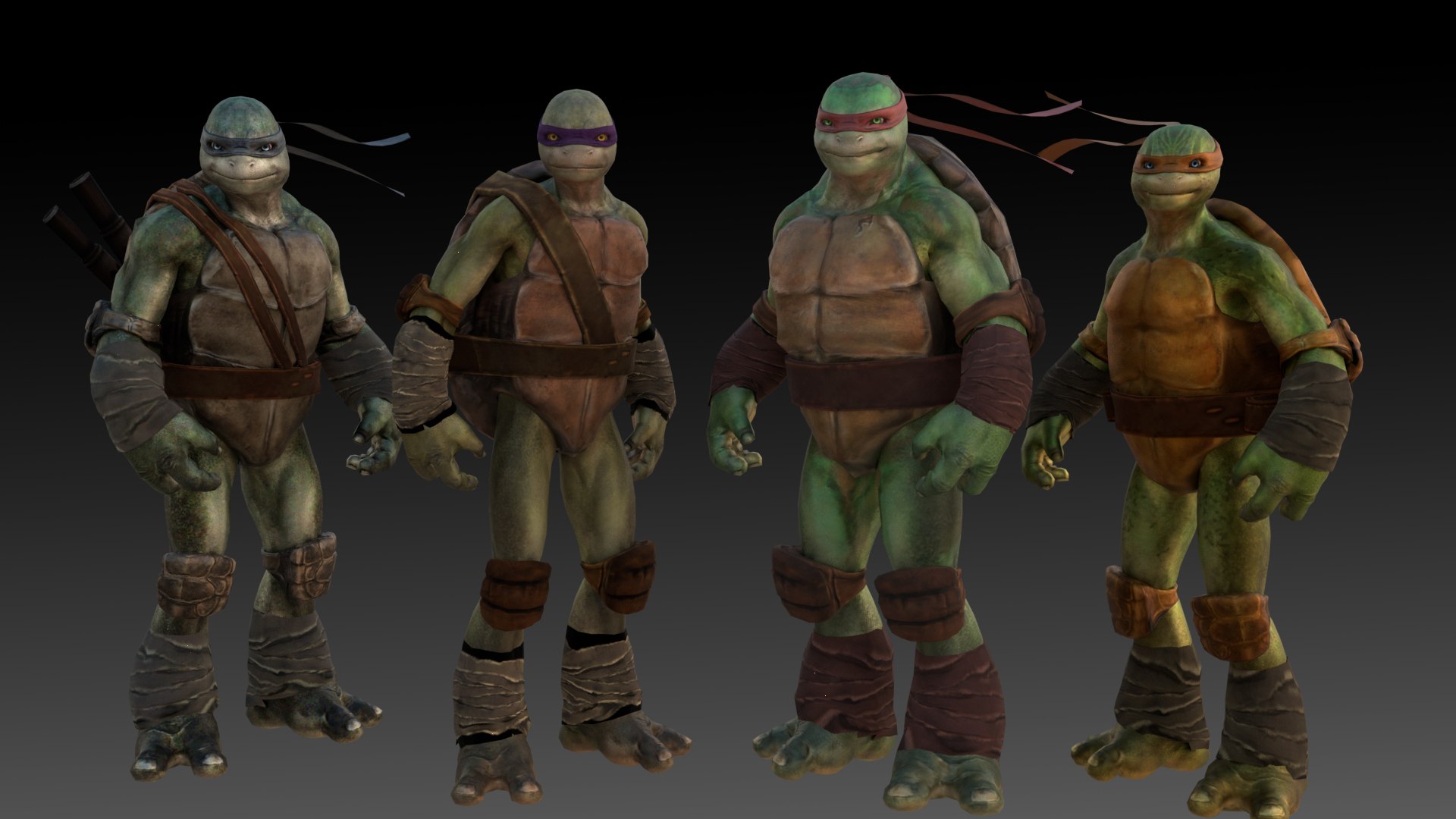 3D Teenage Mutant Ninja Turtles 3D Model Collection Rigged - TurboSquid ...