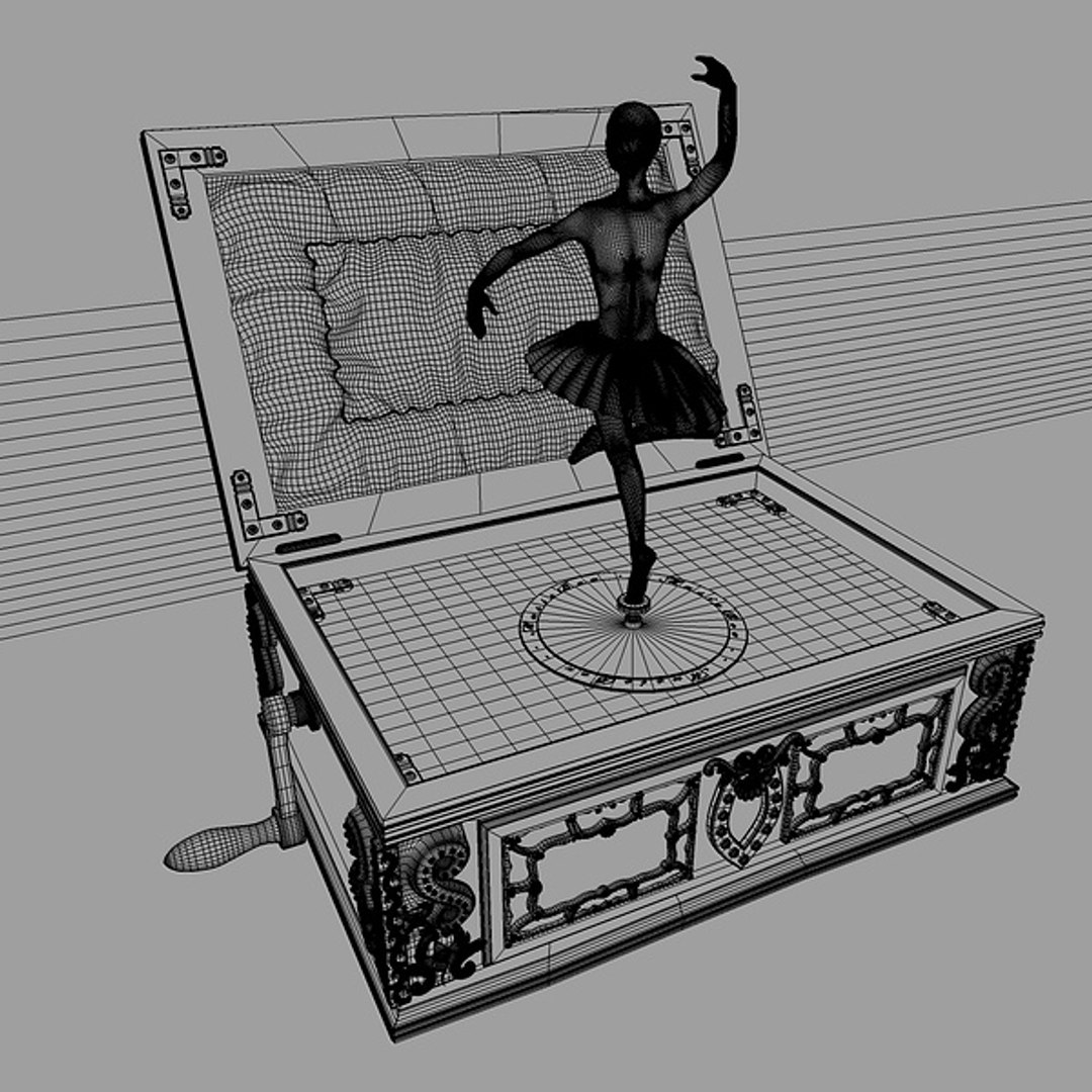 Ballerina Music Box 3d Model
