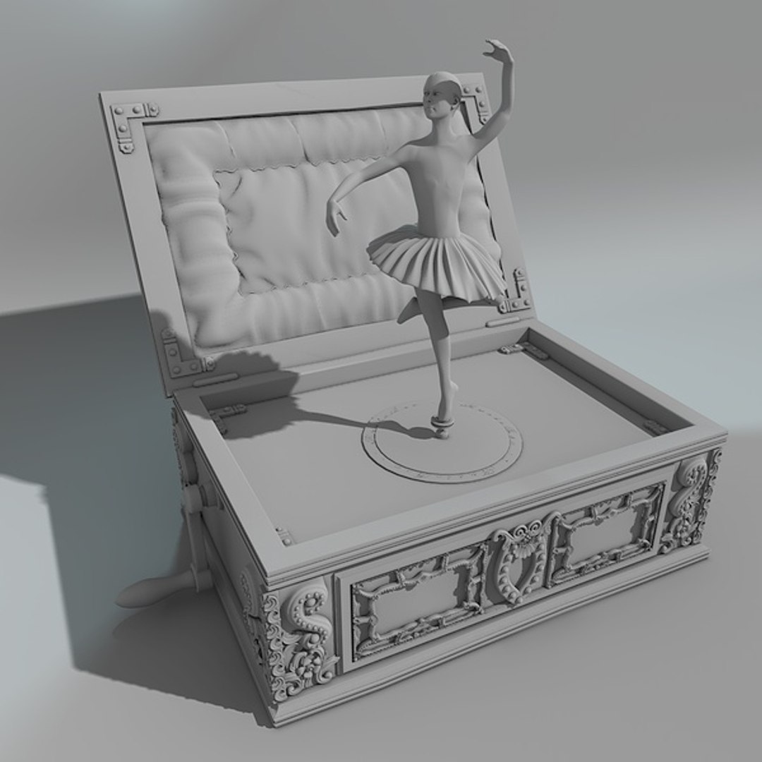 Ballerina Music Box 3d Model