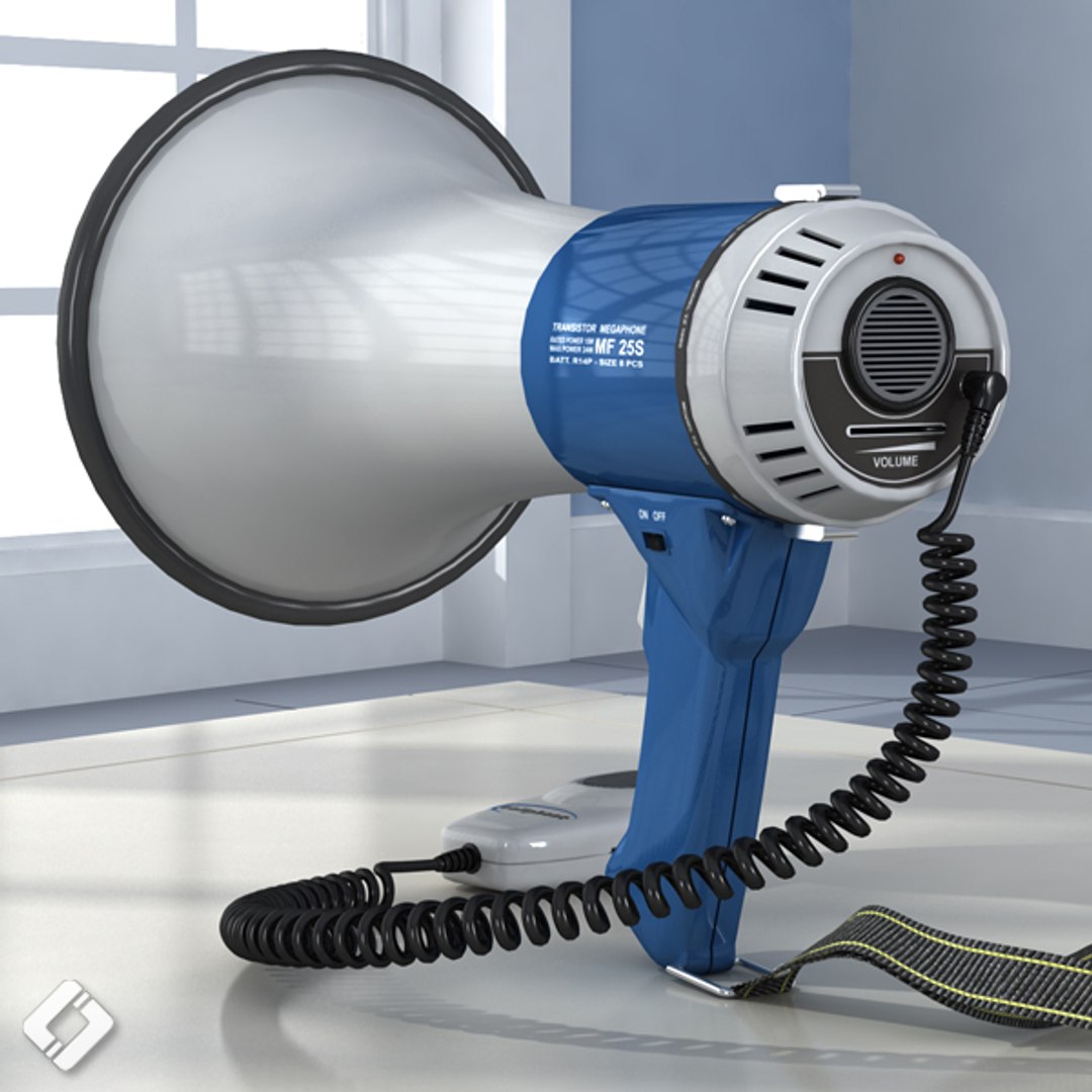 3d model megaphone phone