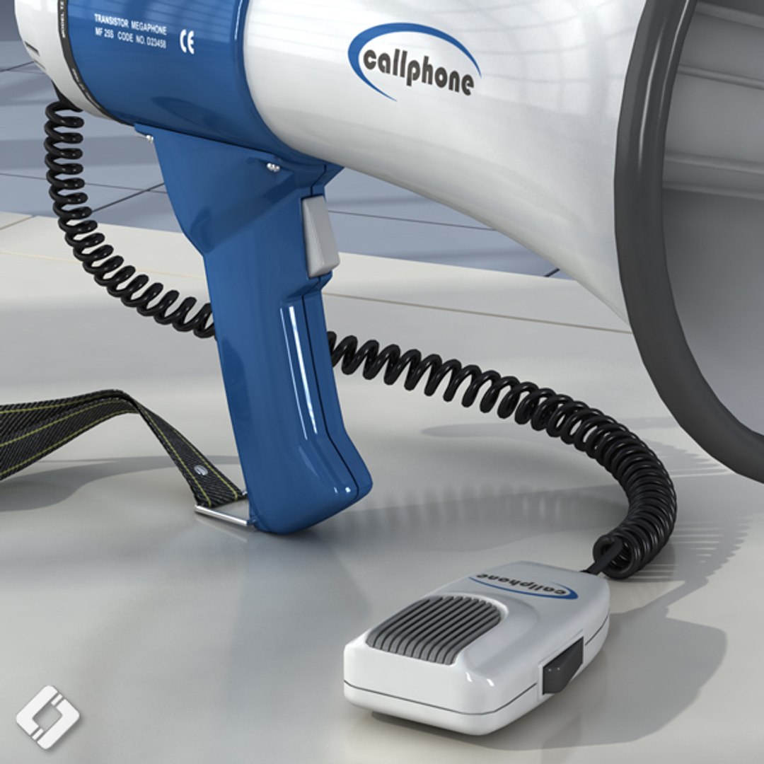 3d model megaphone phone