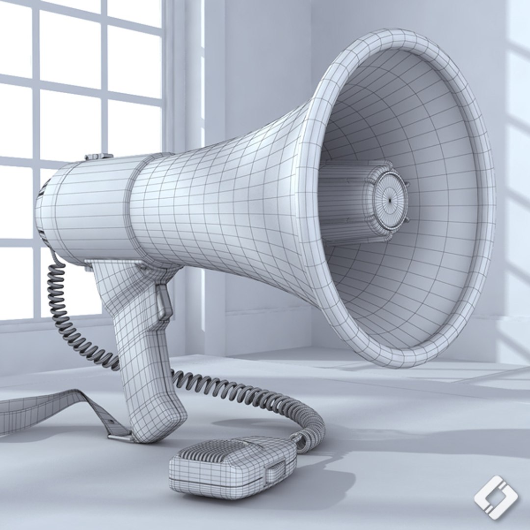 3d model megaphone phone