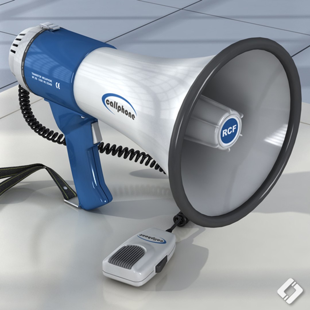 3d model megaphone phone