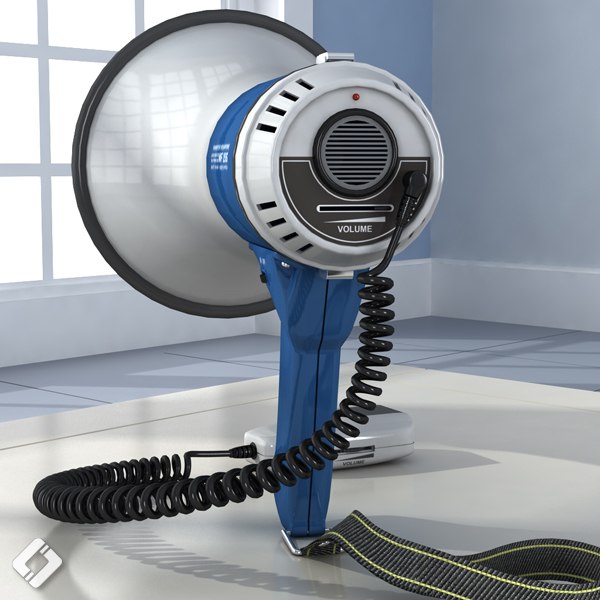 3d model megaphone phone