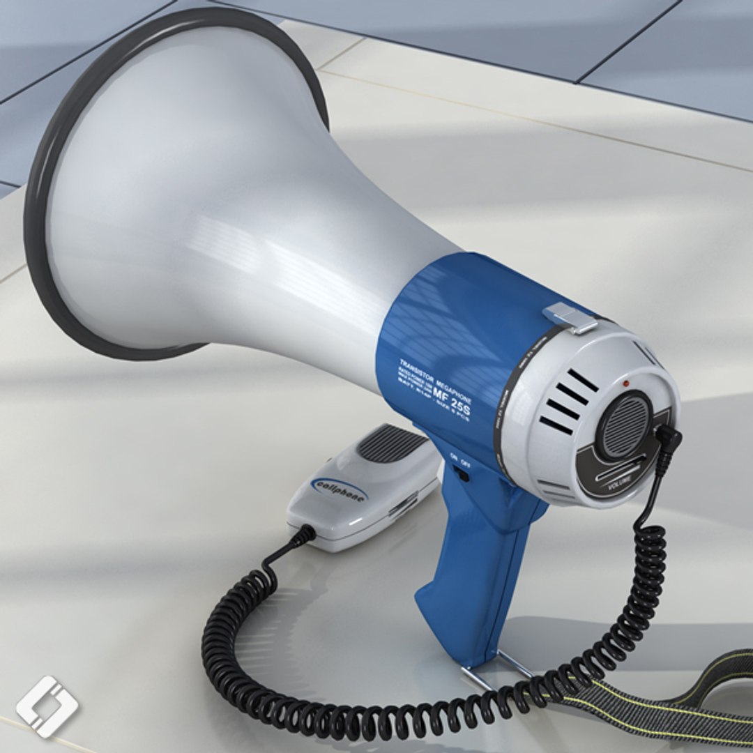 3d model megaphone phone