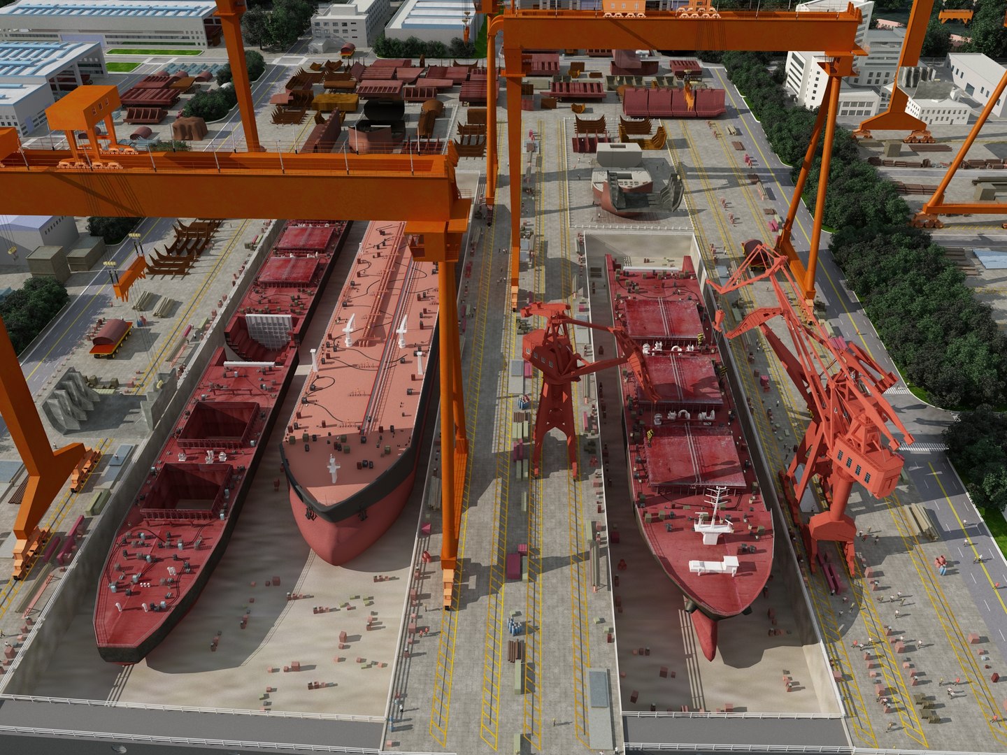 3D Shipyard Harbor 01 Model - TurboSquid 2077982