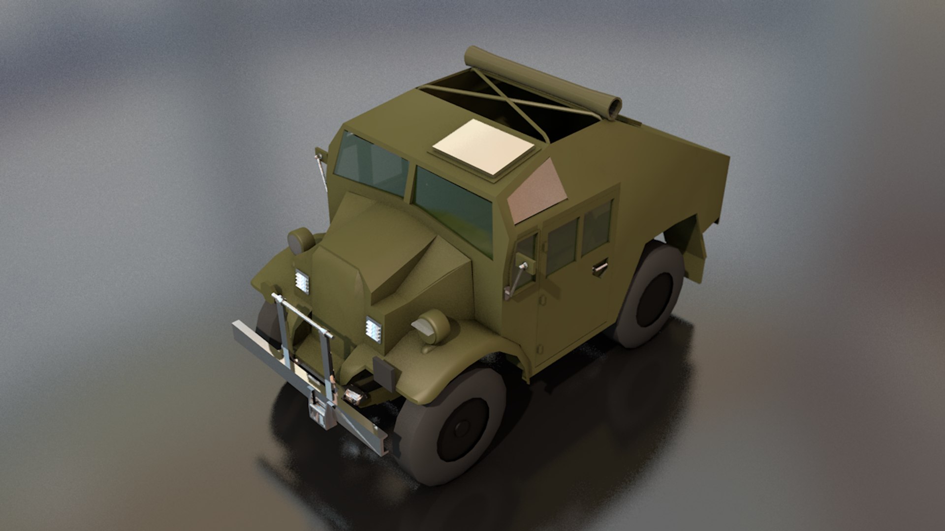 Quad Gun Tractor Military Model - TurboSquid 1444476