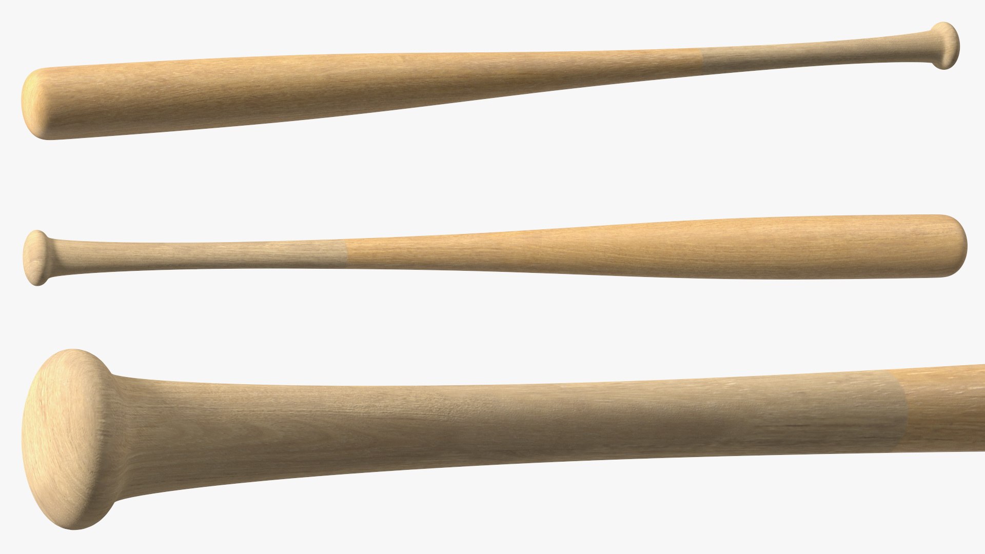3D Model Classic Wooden Bat - TurboSquid 2128844