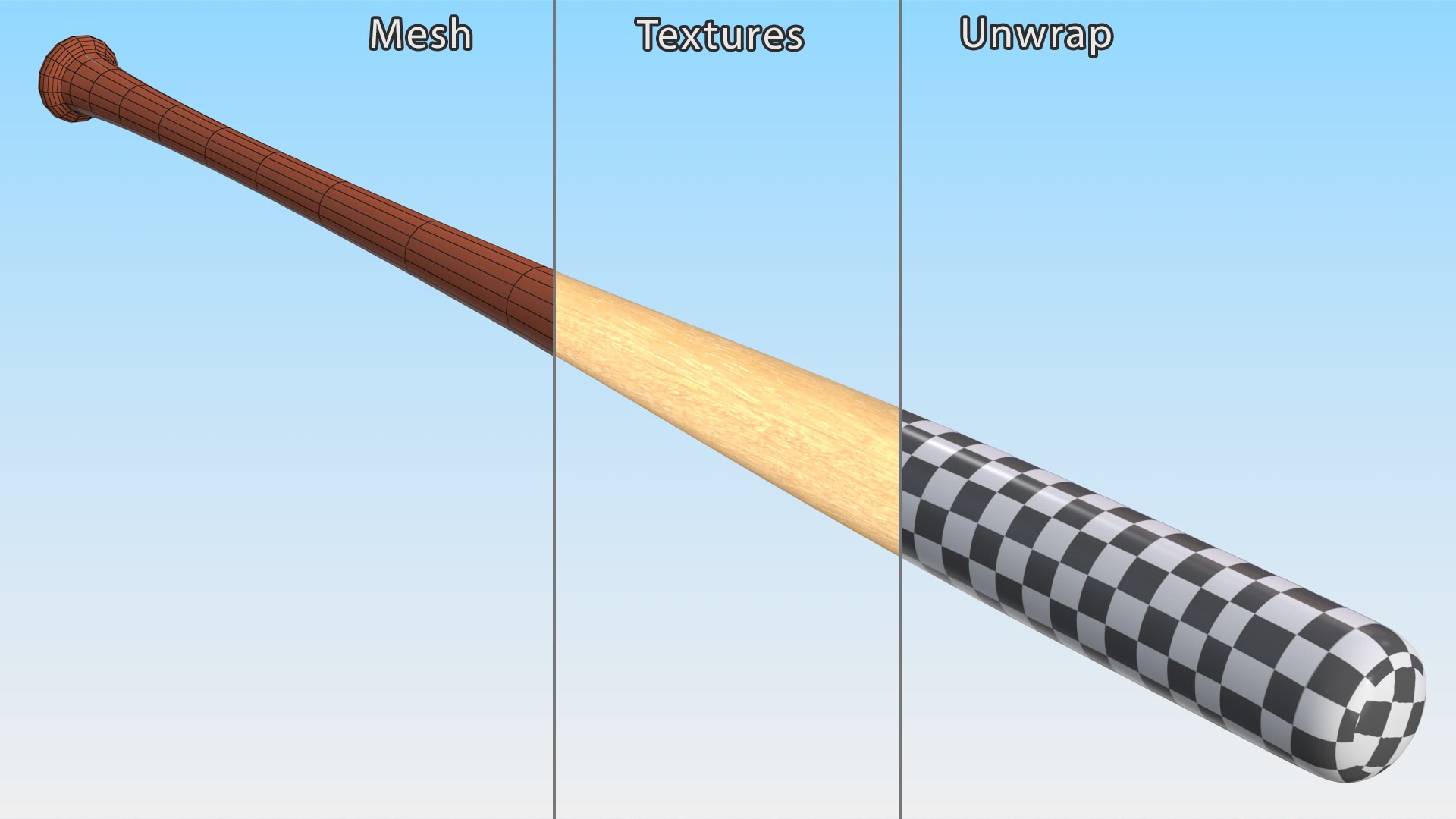 3D Model Classic Wooden Bat - TurboSquid 2128844