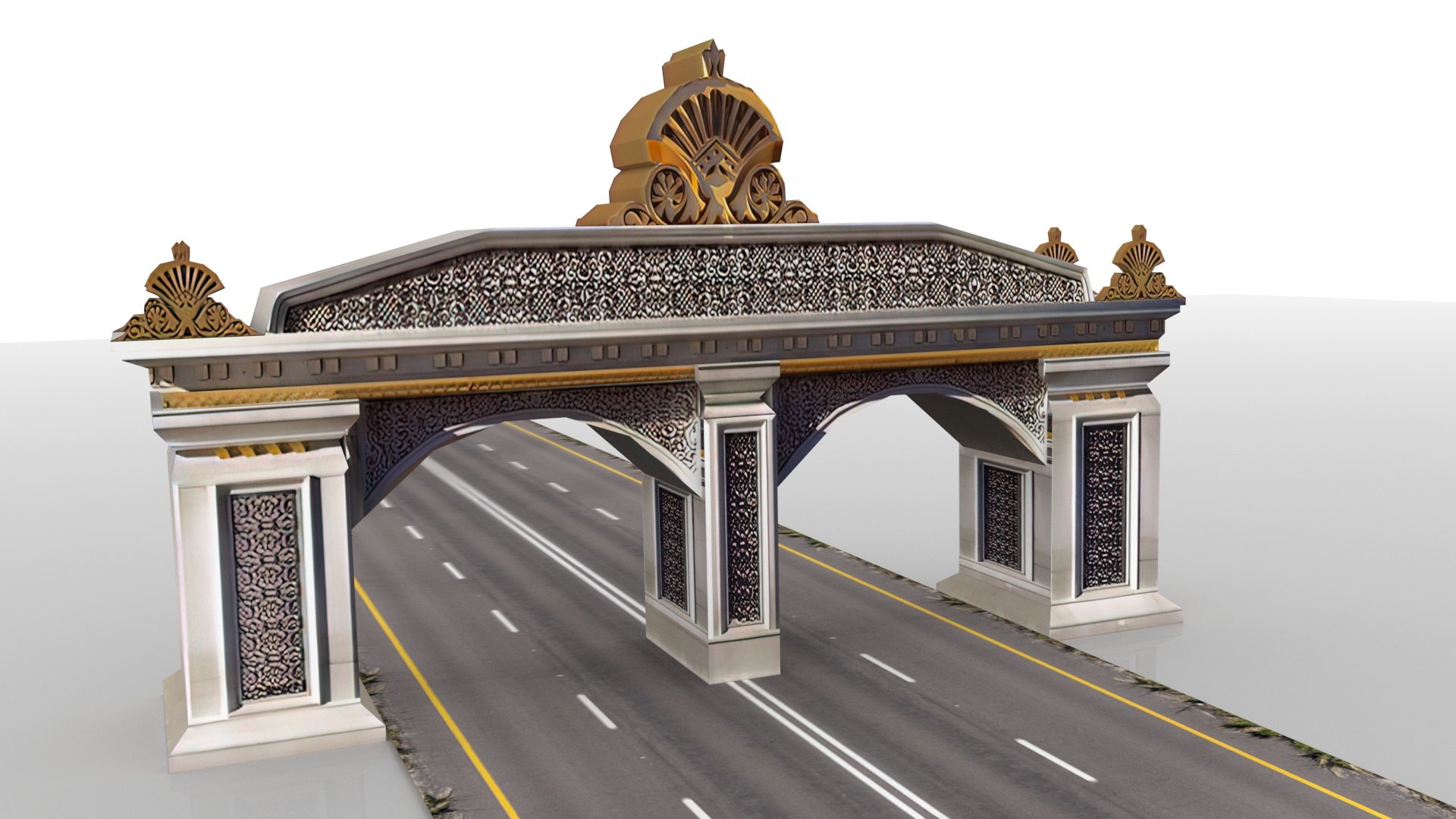 City Gate model - TurboSquid 1916460