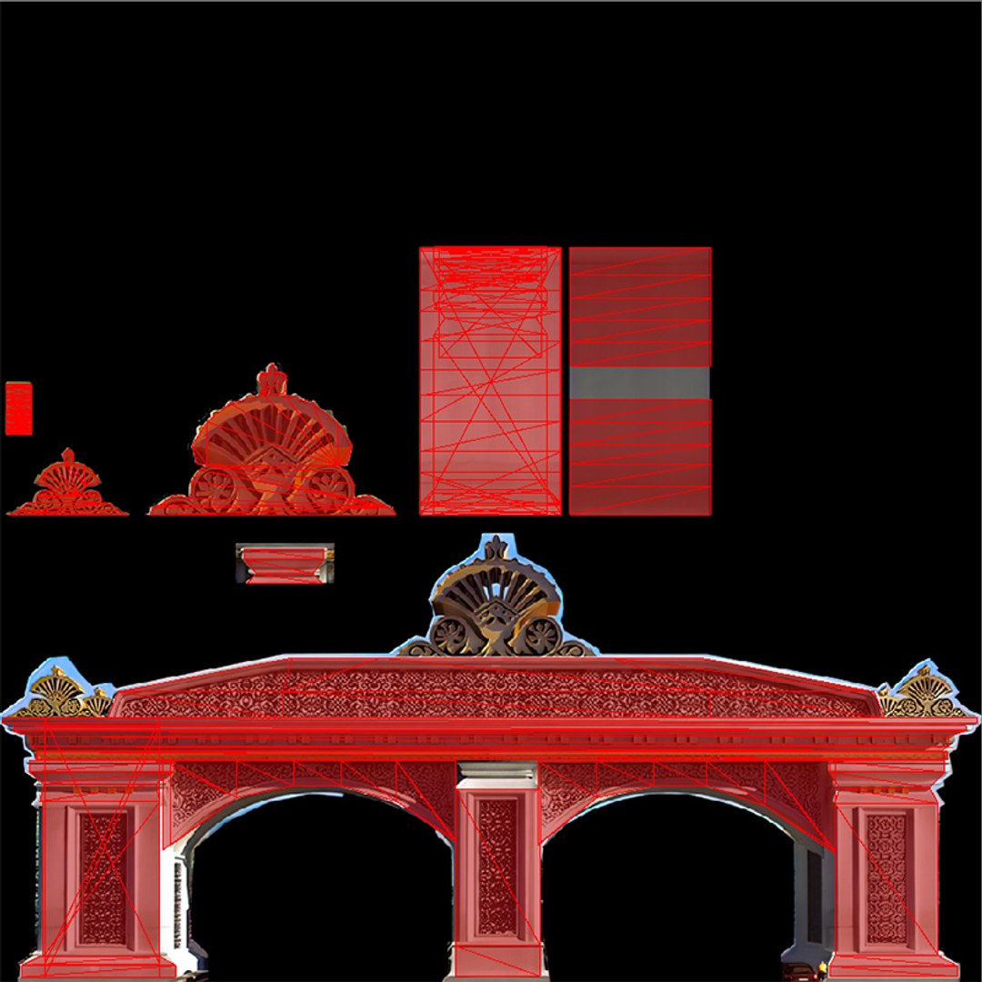 City Gate model - TurboSquid 1916460