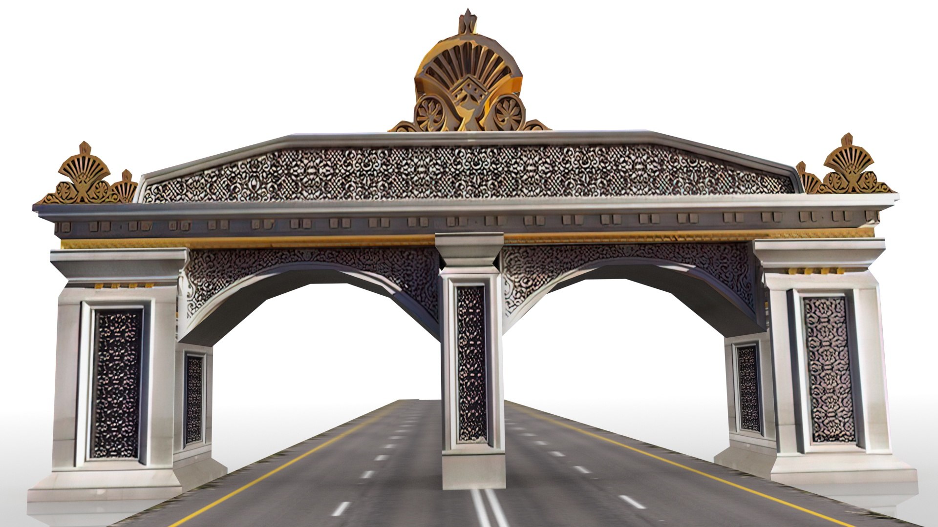 City Gate model - TurboSquid 1916460