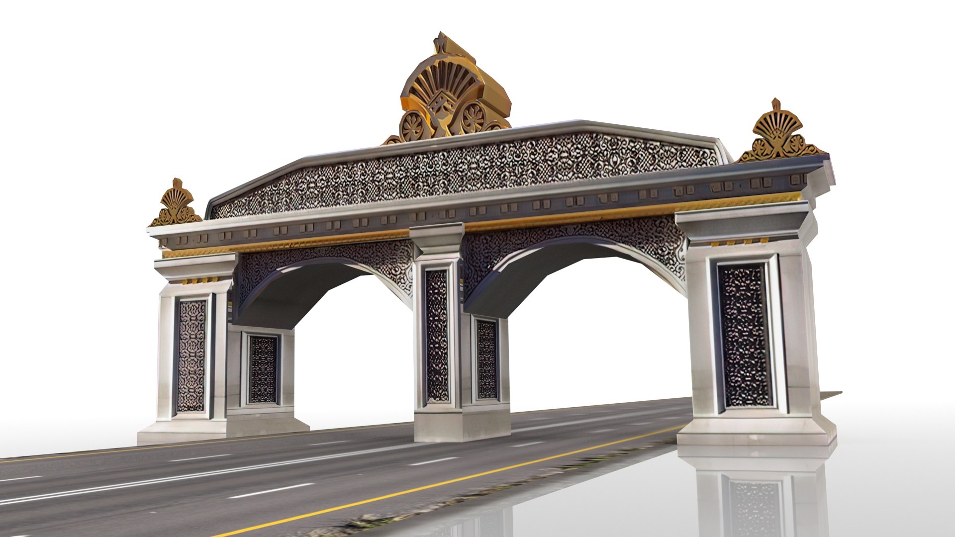 City Gate model - TurboSquid 1916460