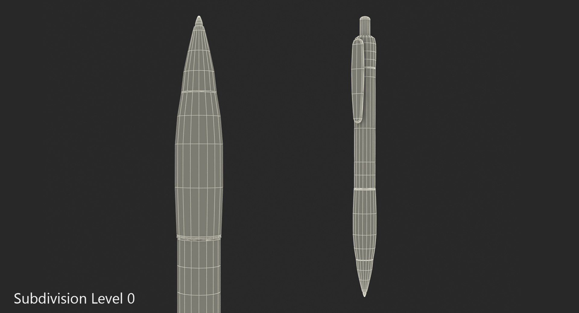 Retractable Ballpoint Pen Green 3D Model - TurboSquid 1203443