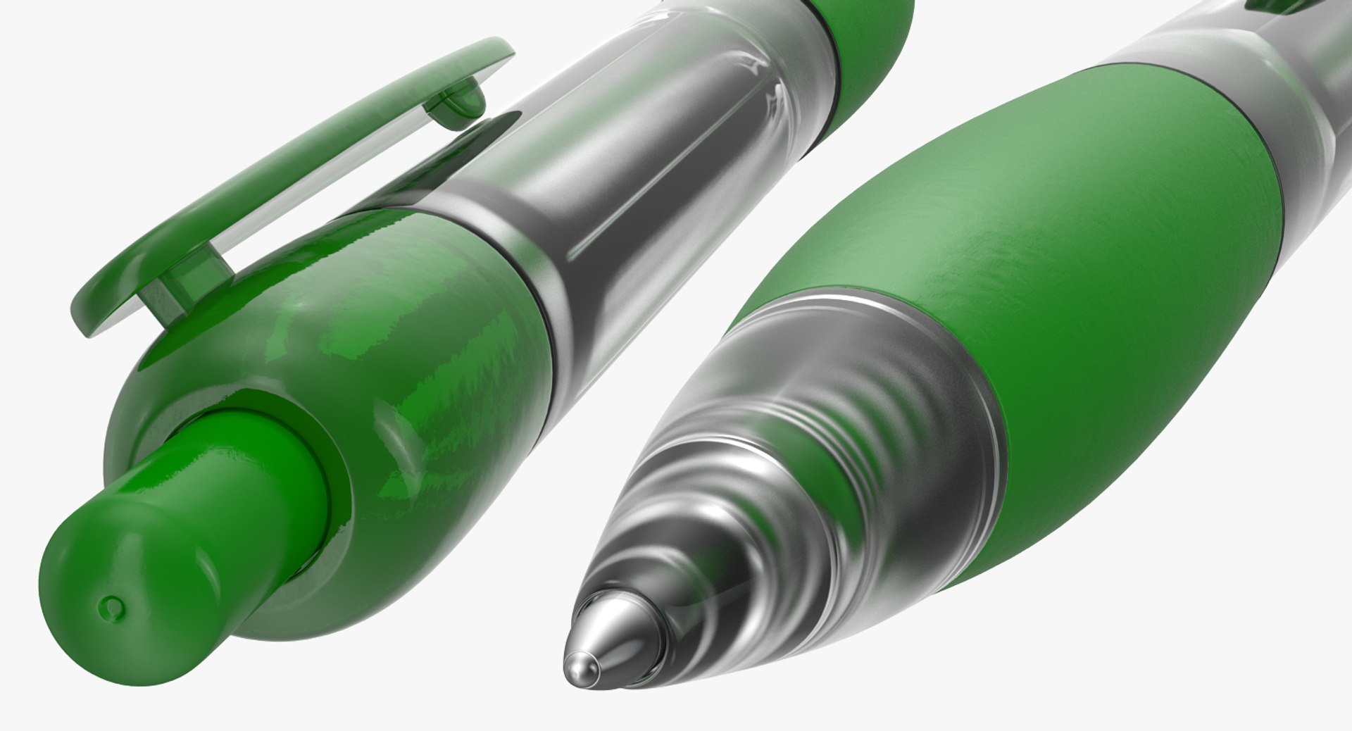 Retractable Ballpoint Pen Green 3D Model - TurboSquid 1203443