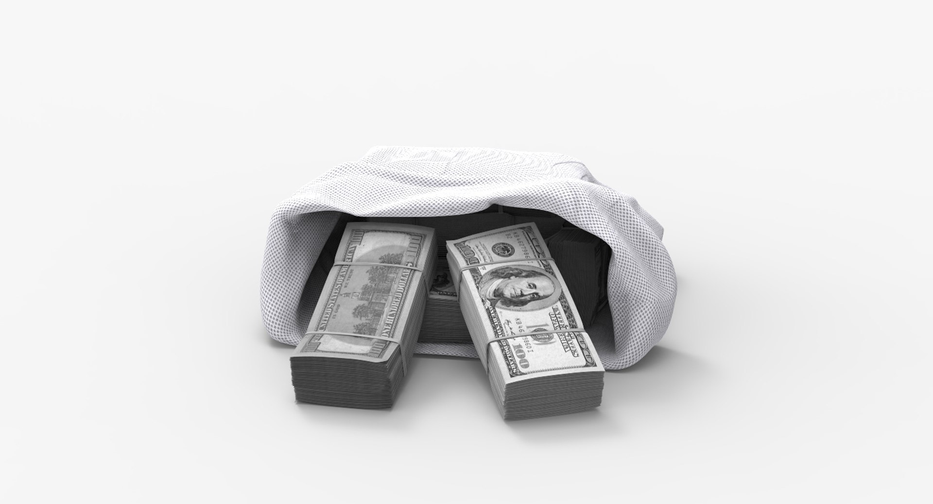 Bag Stacks Dollars 3D - TurboSquid 1372170