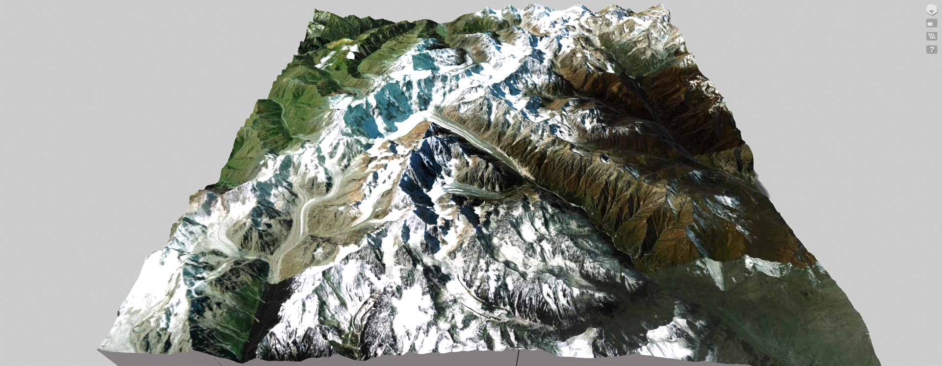 Mountain Landscape The Kabardino Balkarian Alpine Reserve 3D ...