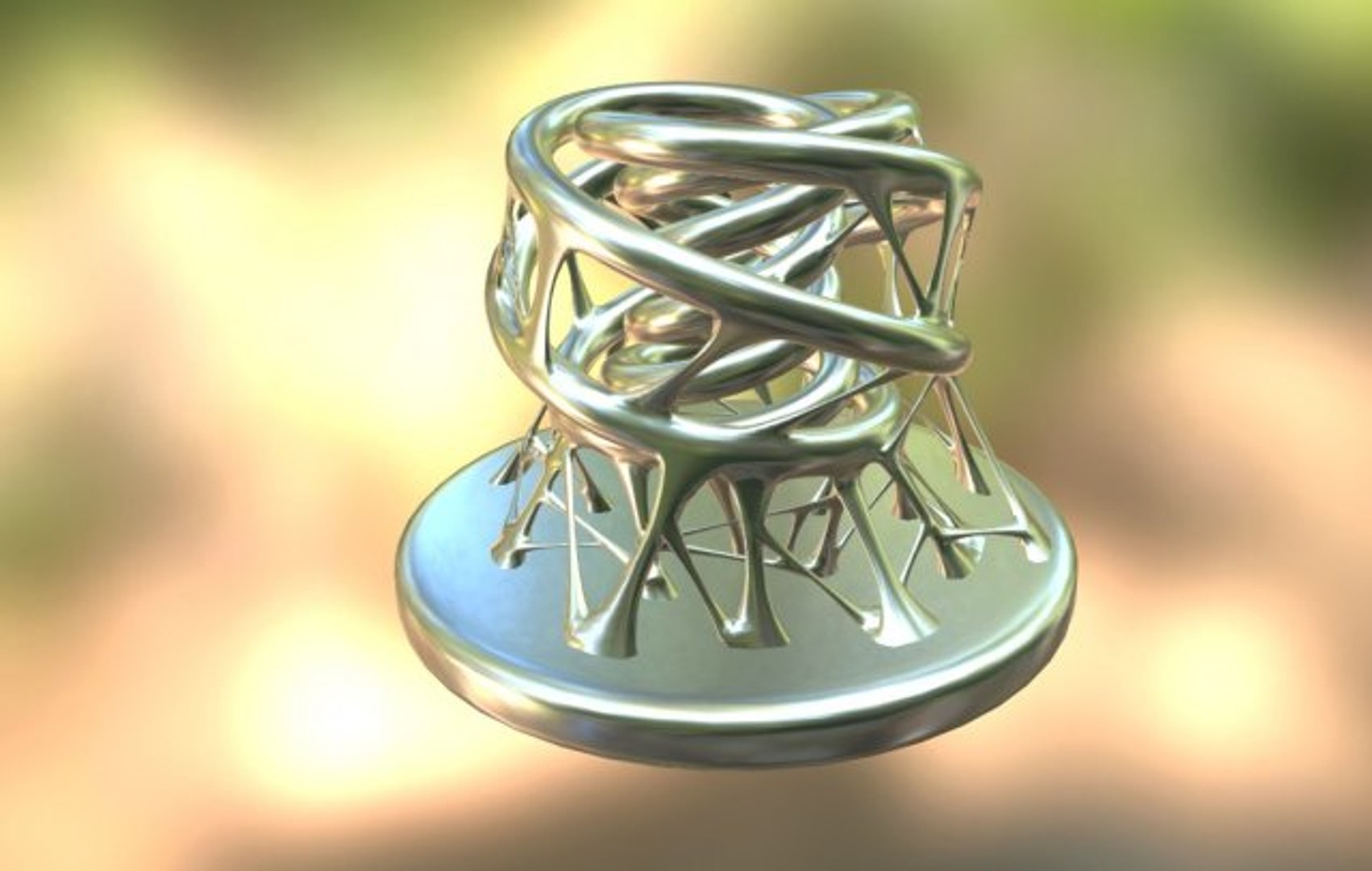 simple chrome sculpture x