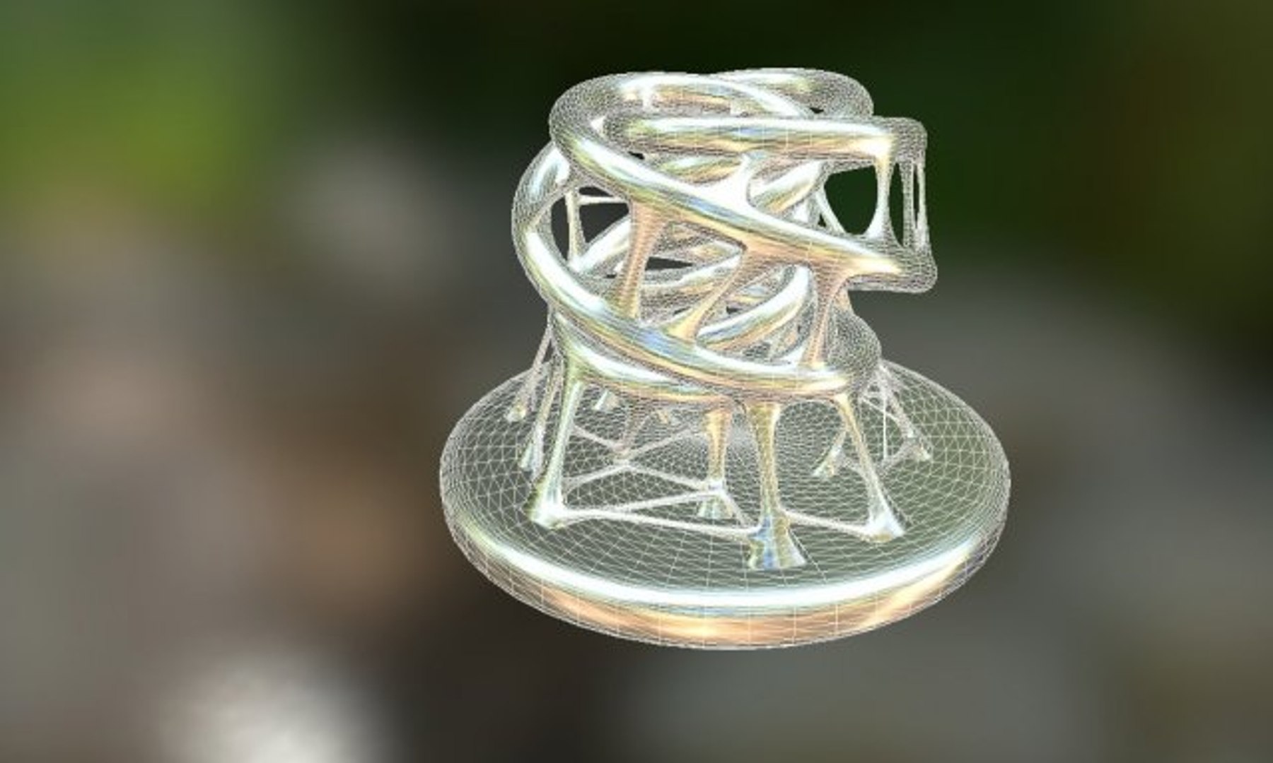 simple chrome sculpture x